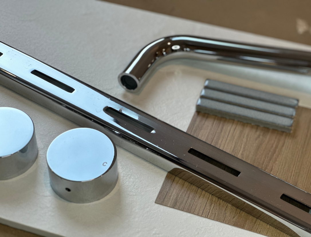 Chrome plated Brass Channel Drain - Strip Grate Australia